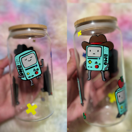 BMO - Adventure Time - (GLASS CUP) | EIBMOZJAY CREATIONS