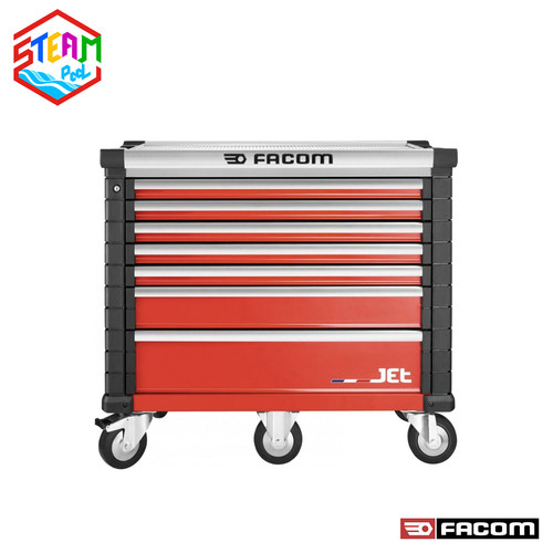 FACOM JET 系列 5 模組 7 抽屜工具車 (紅色) JET.7M5A | STEAMPOOL 史丹堡總代理