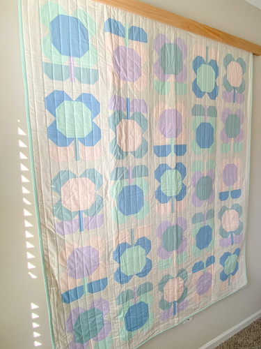 Pastel Folk Blooms Quilt | Full Moon Fabric Co