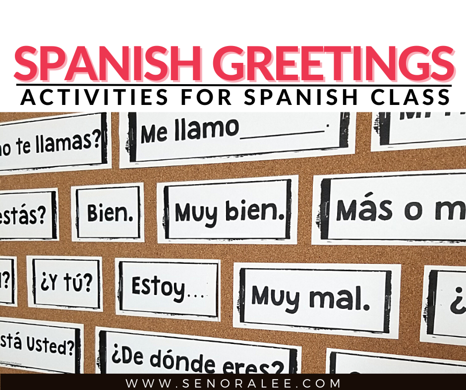 Spanish Greetings Activities for Spanish Class