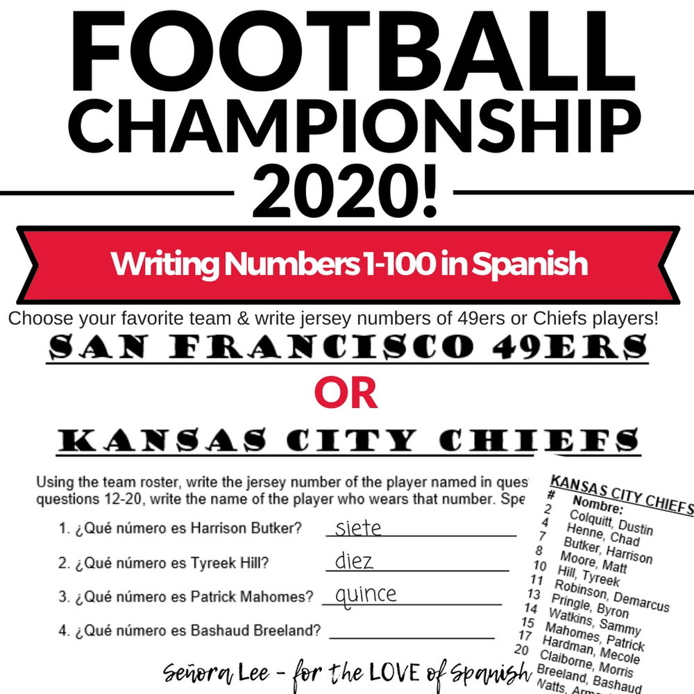 Football Activities for Spanish Class