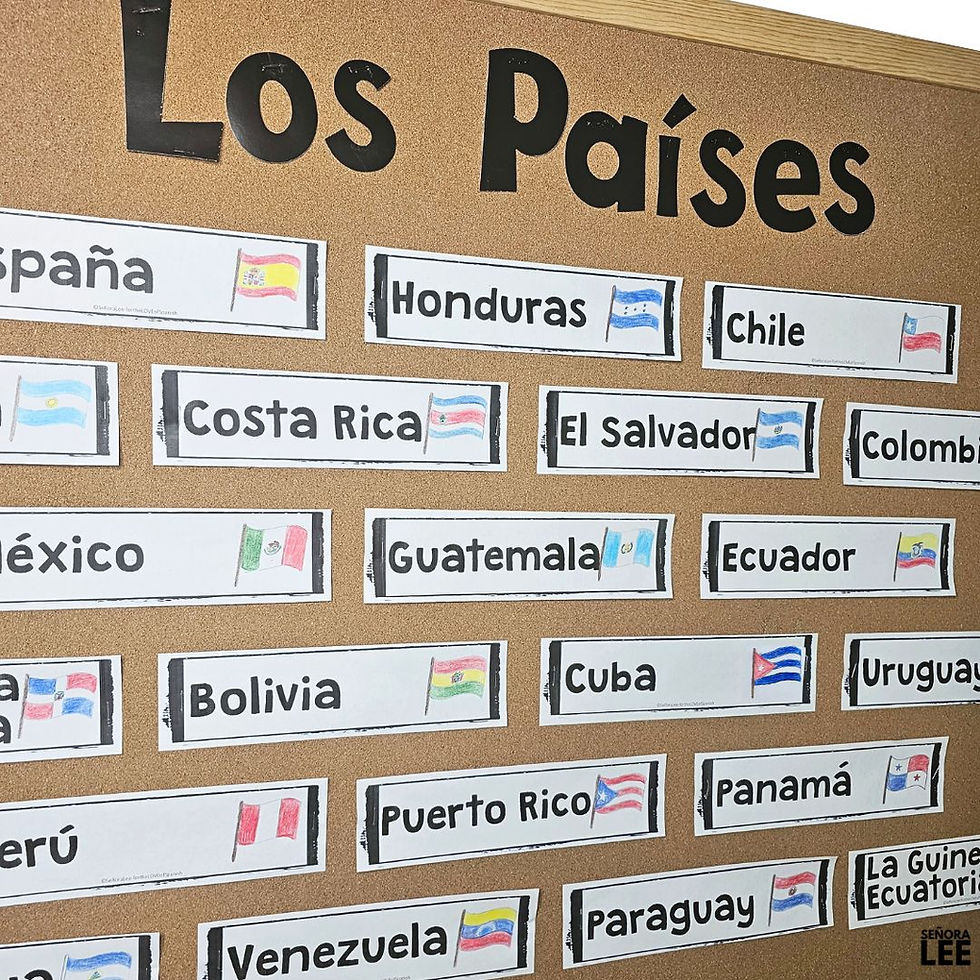 Spanish Speaking Countries Activities for Spanish Class