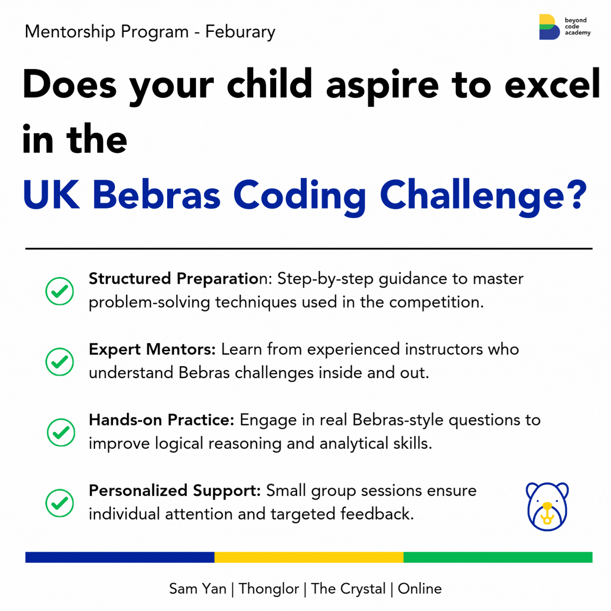 UK Bebras Coding Challenge Mentorship Program