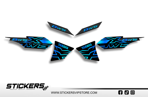 YAMAHA BWS XTREME TECHNICOLOR NEGRO | Stickers VIP