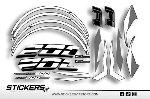 BAJAJ NS 200 2022 | Stickers VIP