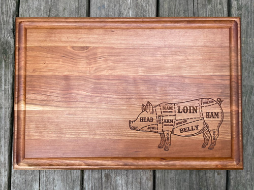 Solid Cherry w/ Pig Engraving | Petyk Customs