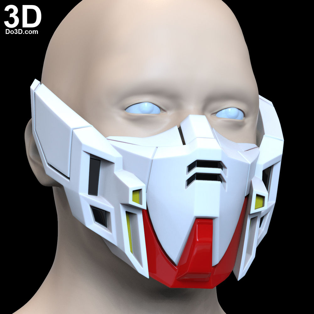 New 3D Printable Models: Gundam Style Face Mask Coverings from Do3D.com ...