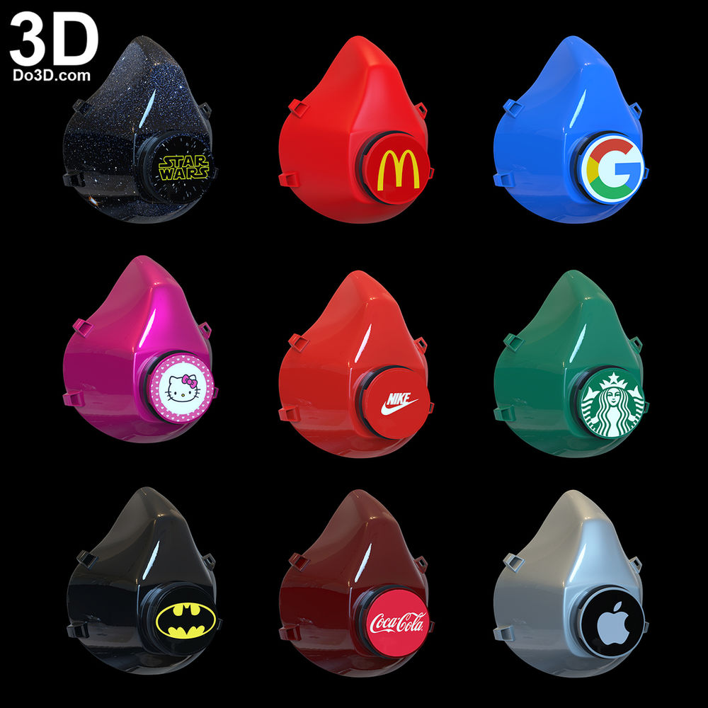 FREE 3D Printable Model: Virus Filter Mask V2 by Do3D I File Format ...