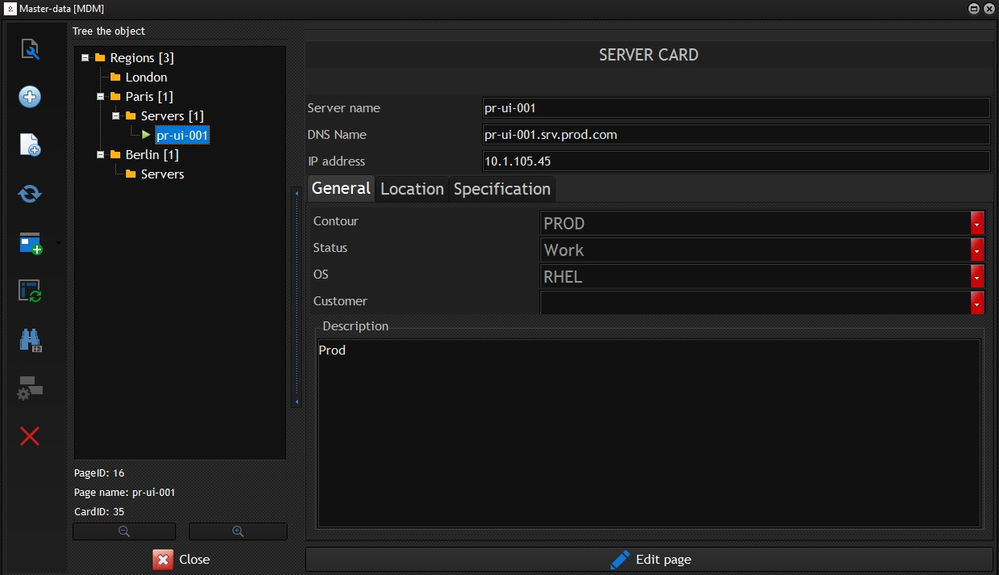 Server card | CerebroSQL