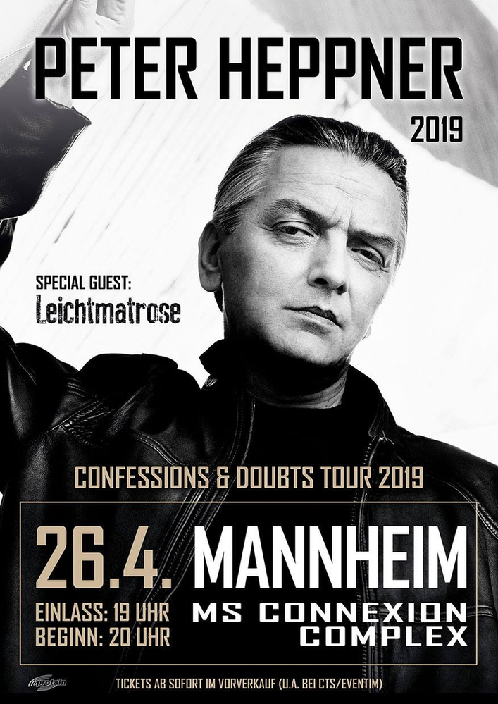 Vorschau : Peter Heppner live am 26.04. in Mannheim