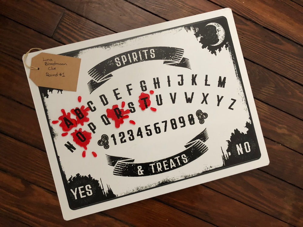 Haley's Witch Game homemade props. | murdermysterygames