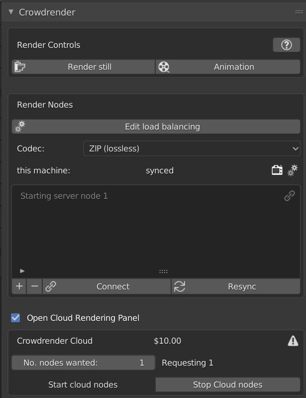 Starting Render Node for Clound Render never starts | crowdrender
