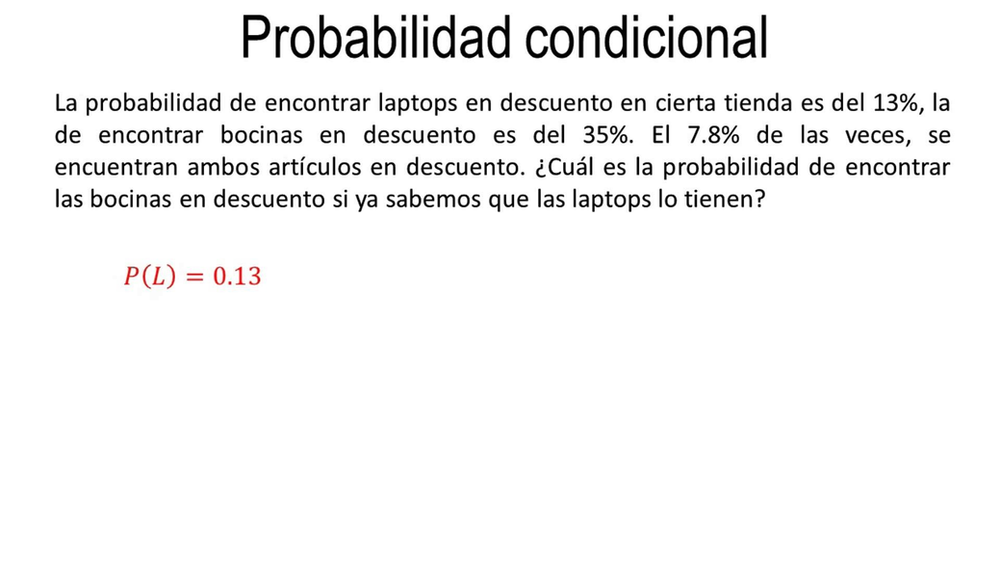 PROBABILIDAD CONDICIONAL