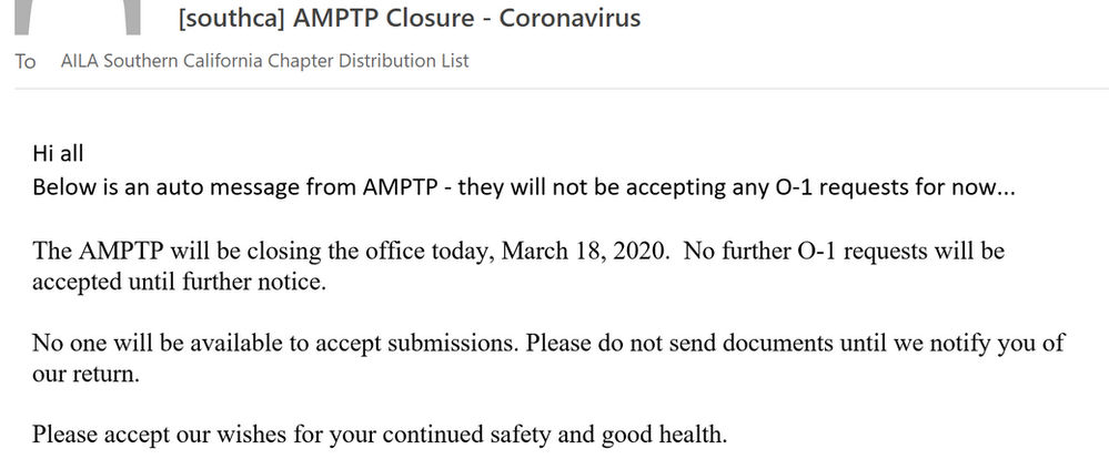 For O-1 Applicants：AMPTP Closure | Miblawyer