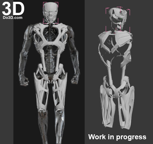 Work In Progress Terminator Dark Fate Rev 9 3D Printable Model by Do3D ...