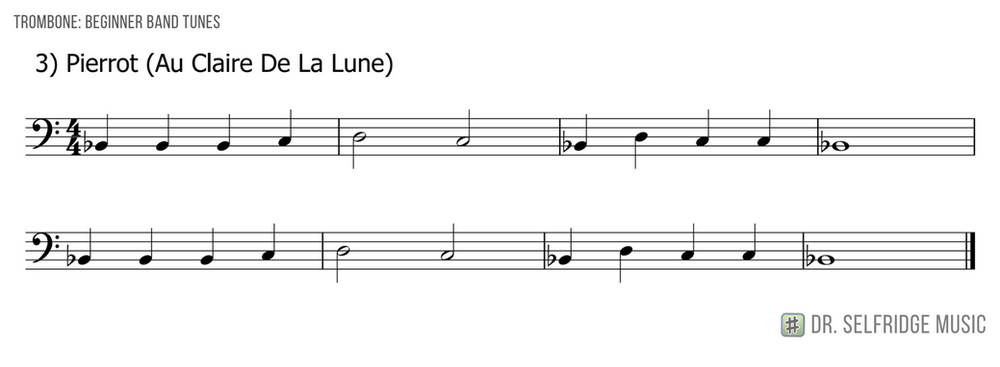 Pierrot (Au Claire De La Lune) | TROMBONE