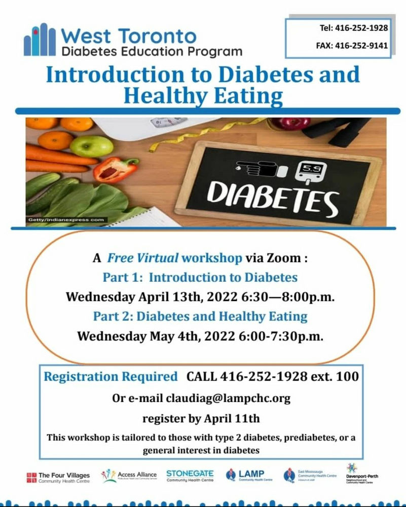 Introduction to Diabetes and Healthy Eating - Virtual Workshop ...