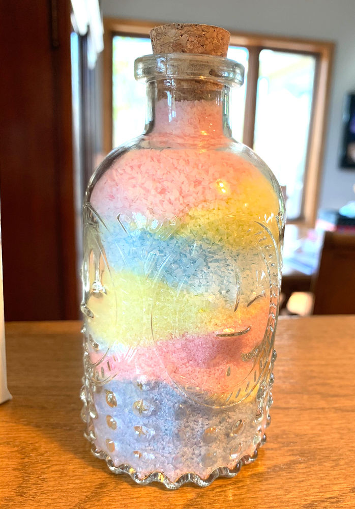 salt and chalk art project for teens