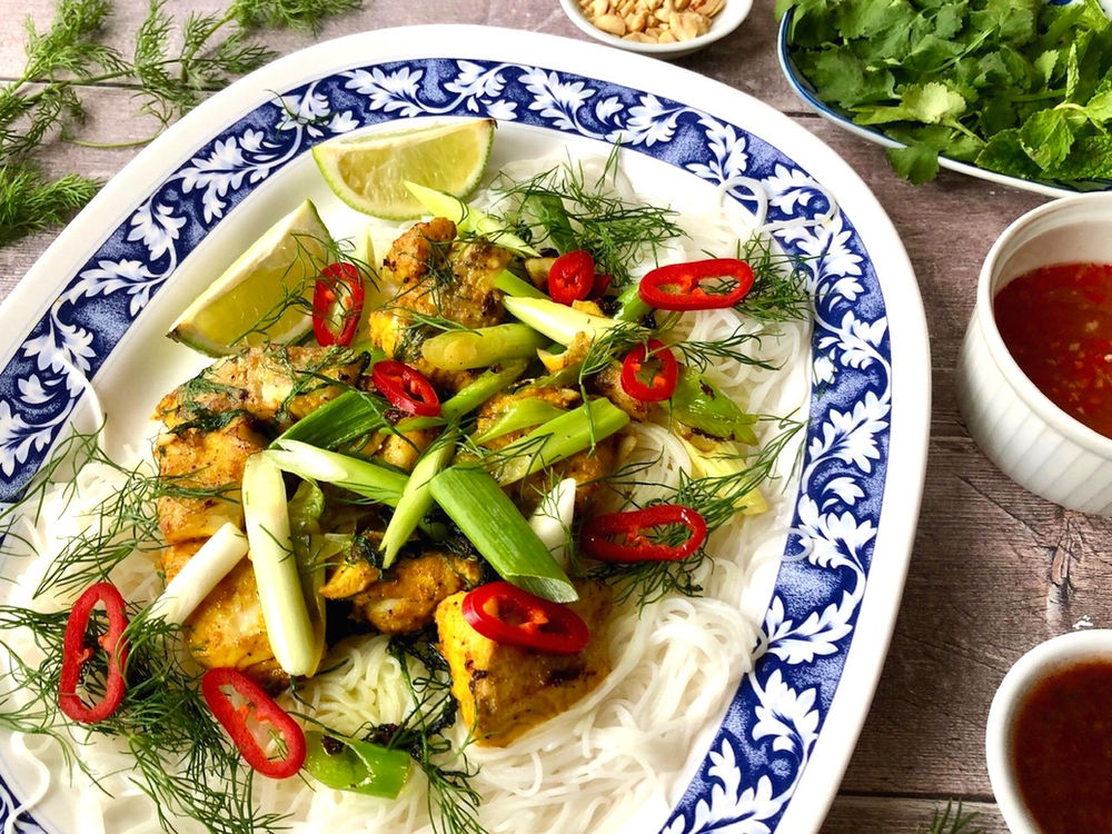 Vietnamese-Style Fish with Turmeric and Dill