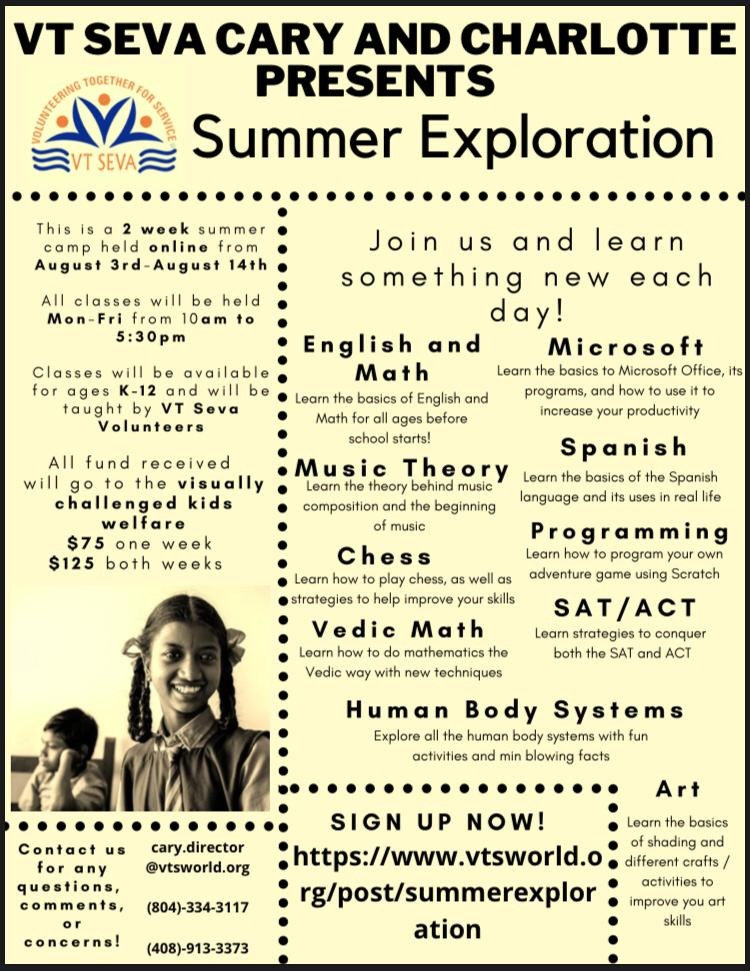 Summer Exploration Program by VT SEVA