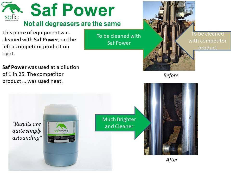 Saf Power - not all degreasers are the same.