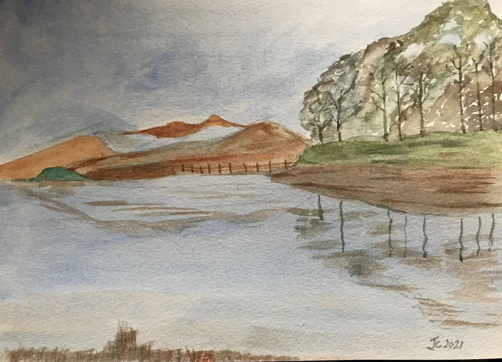 Lake Reflections Watercolour | Art with Tricia
