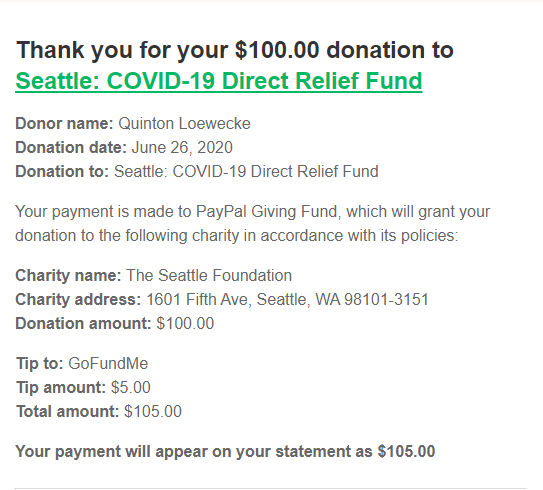 Final Donation | Mysite