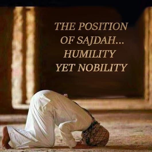 The position of Sajdah... Humility yet Nobility