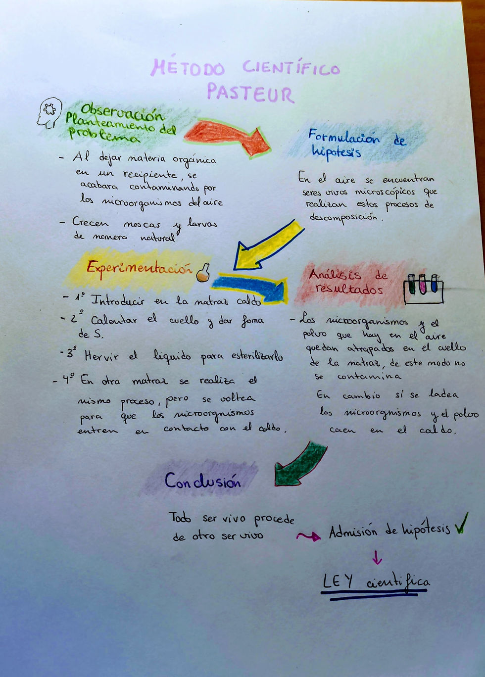 Misión 1 , Método científico: experimento de Pasteur.