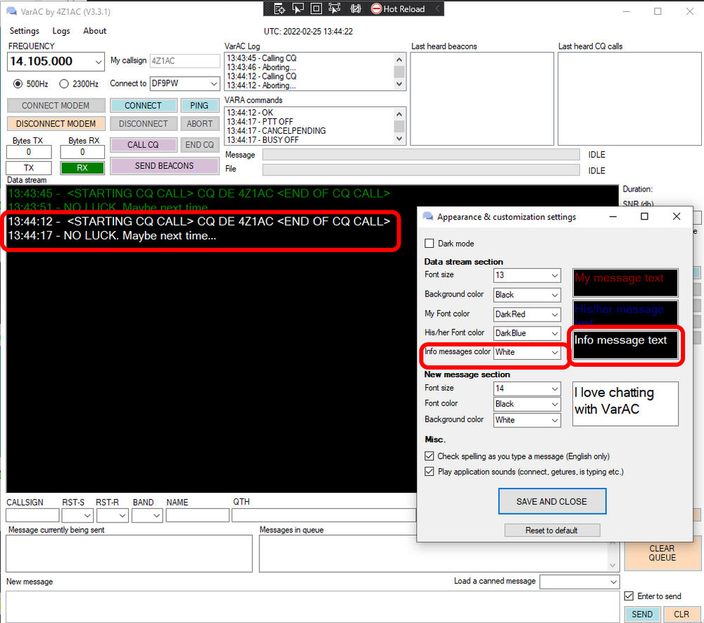 Set Your Own Info (system) Messages Color | Varac