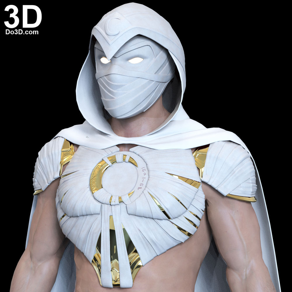 Moon Knight helmet, hood and armor update | 3D printable model STL ...