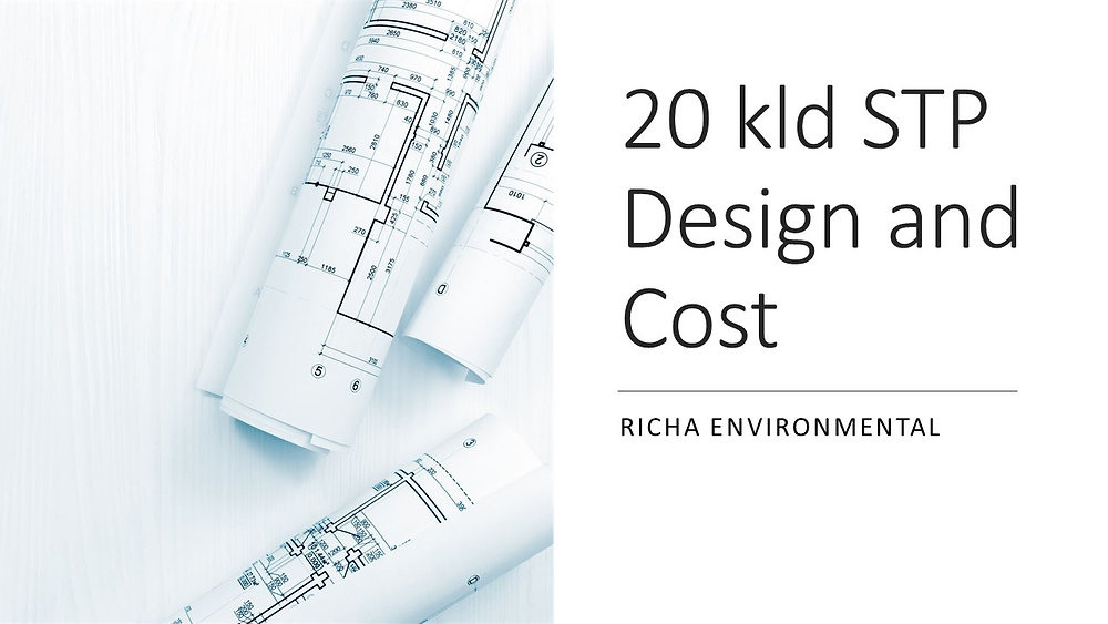 20 kld STP Design and Cost Richa Environmental New Delhi