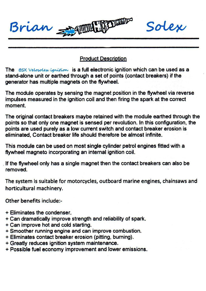 Universal Electronic Ignition Module fitting instructions