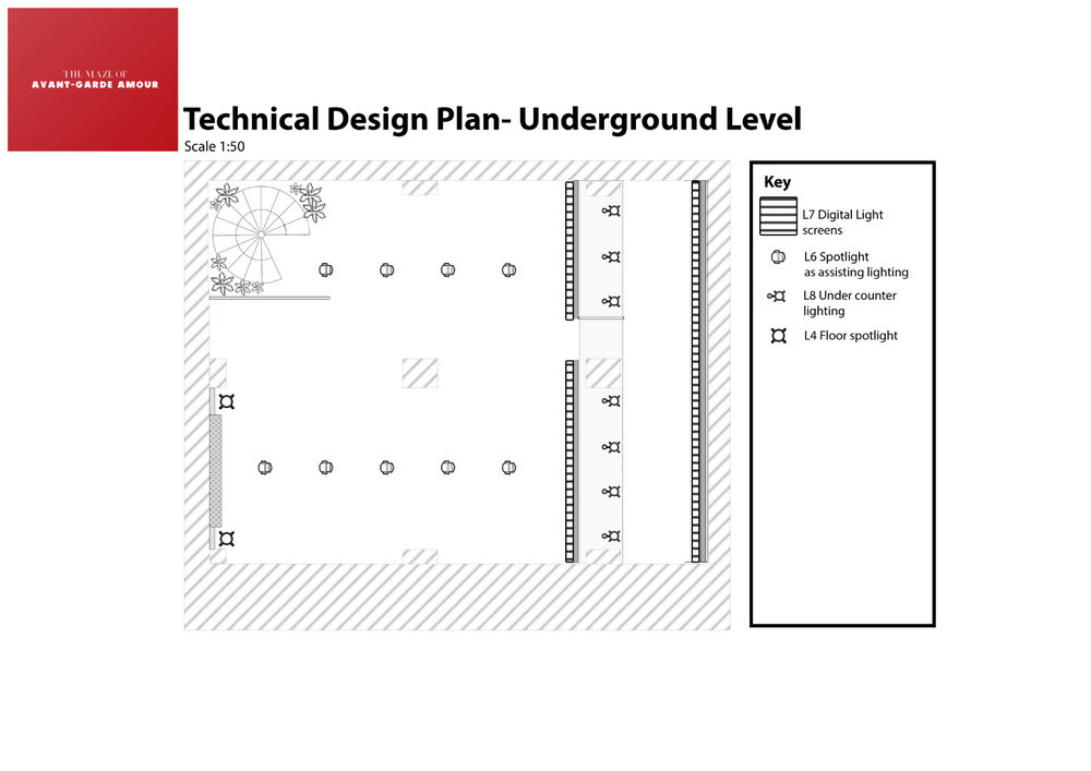 Technical Design Plan - Underground Floor | EA INTERIORS