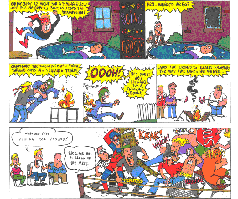 Backyard Wrestling Comic Strip | The Backyard Link