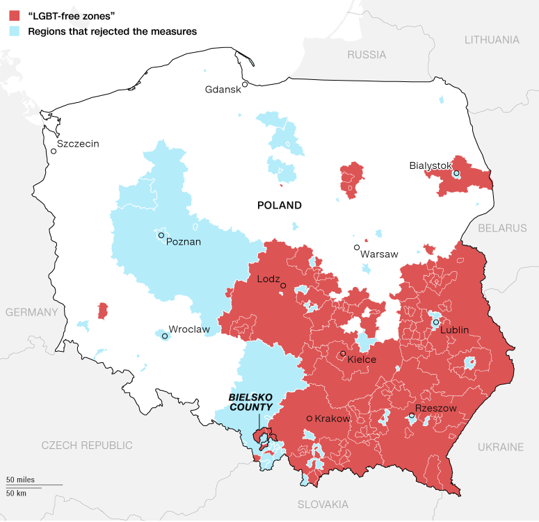 Poland’s ‘LGBTQ+ restricted zones’