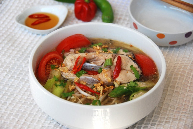 Canh Chua- Vietnamese Sour Soup with Basa steak