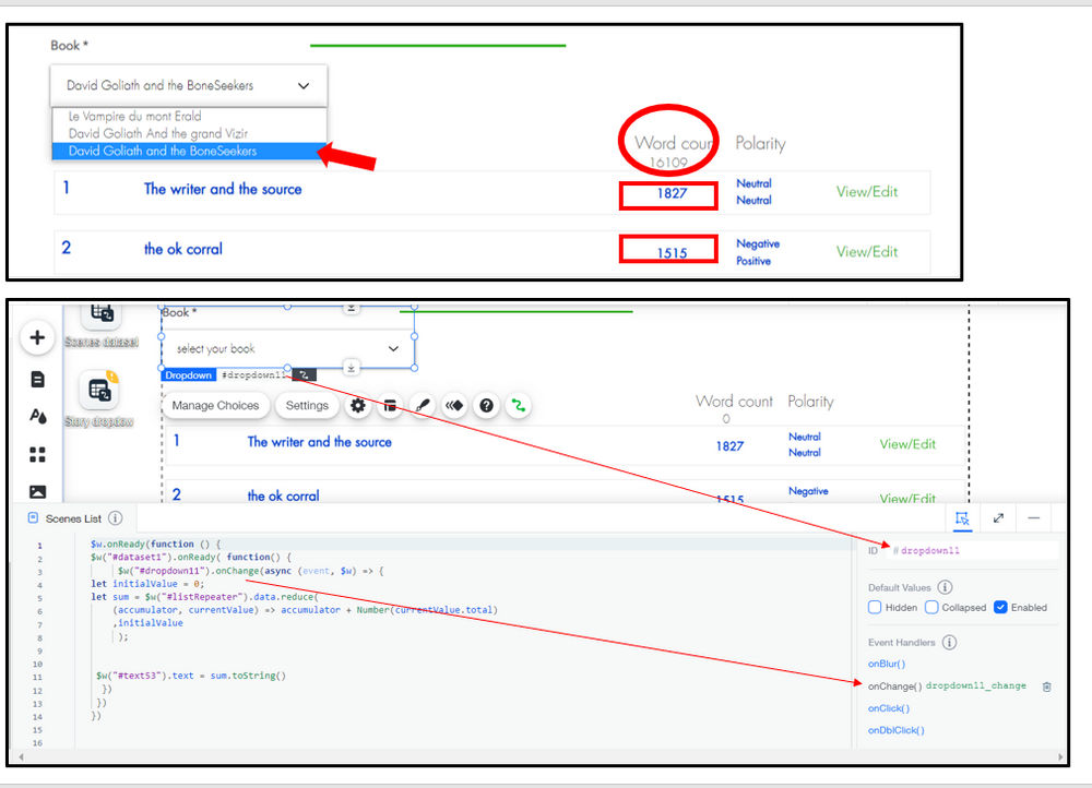 Adding numbers when using a dropdown | Velo by Wix