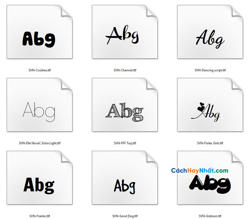 136 Fonts Chữ SVN Tuyệt Đẹp Dùng Cho Thiết Kế | Cách Hay Nhất