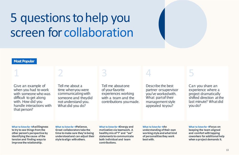 5 questions to help you screen for collaboration | Japan Hire