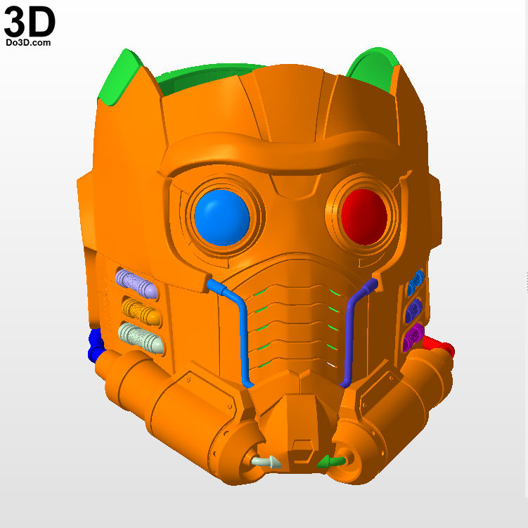 Update: Star Lord Helmet STL Print File (Guardians of the Galaxy) | 3D ...