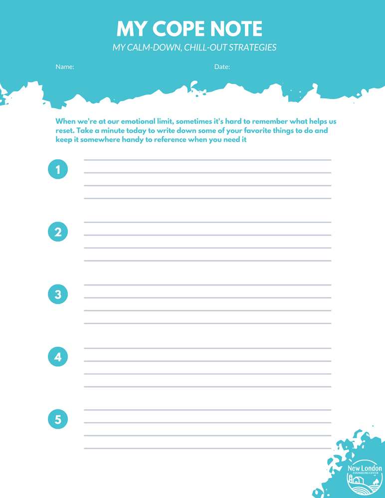 Printable Cope Note Worksheet