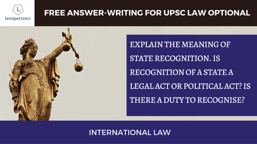 Explain the meaning of state recognition. Is Recognition of a State a ...