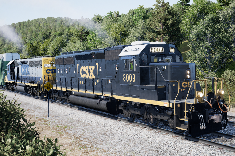 CSX Black SD40-2 YN3B