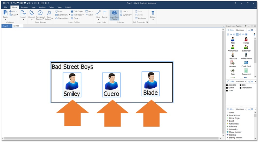 Grouping Entities in i2 Analyst's Notebook