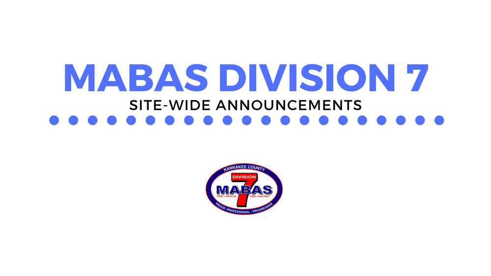 Site-Wide Announcements | MABAS Division 7