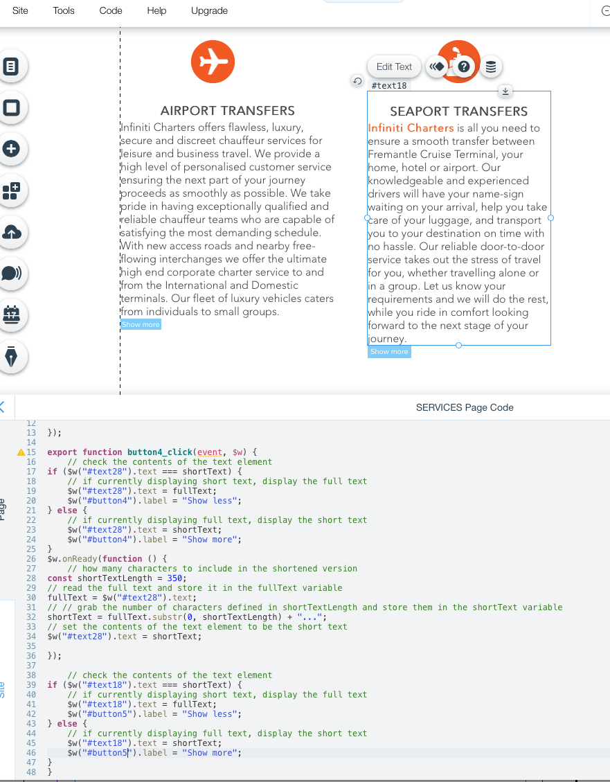 SOLVED Multiple Expandable Text Boxes On A Single Page In WIX Velo By Wix SOLVED Multiple Expandable Text Boxes On A Single Page In WIX Velo By Wix