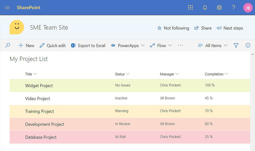 Using JSON to Format SharePoint List Views Using JSON to Format SharePoint List Views