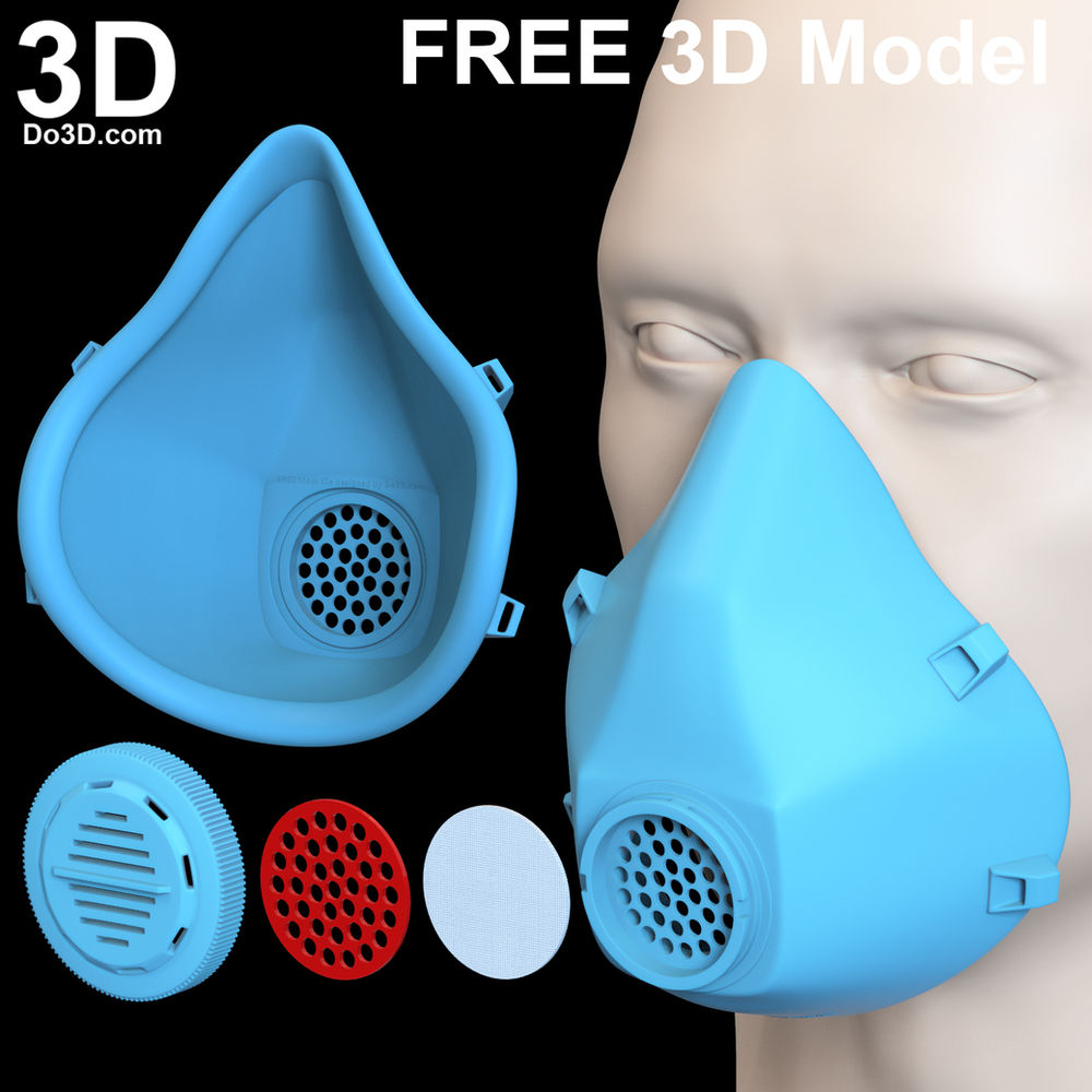 FREE 3D Printable Model: Virus Filter Mask by Do3D I File Format: STL ...