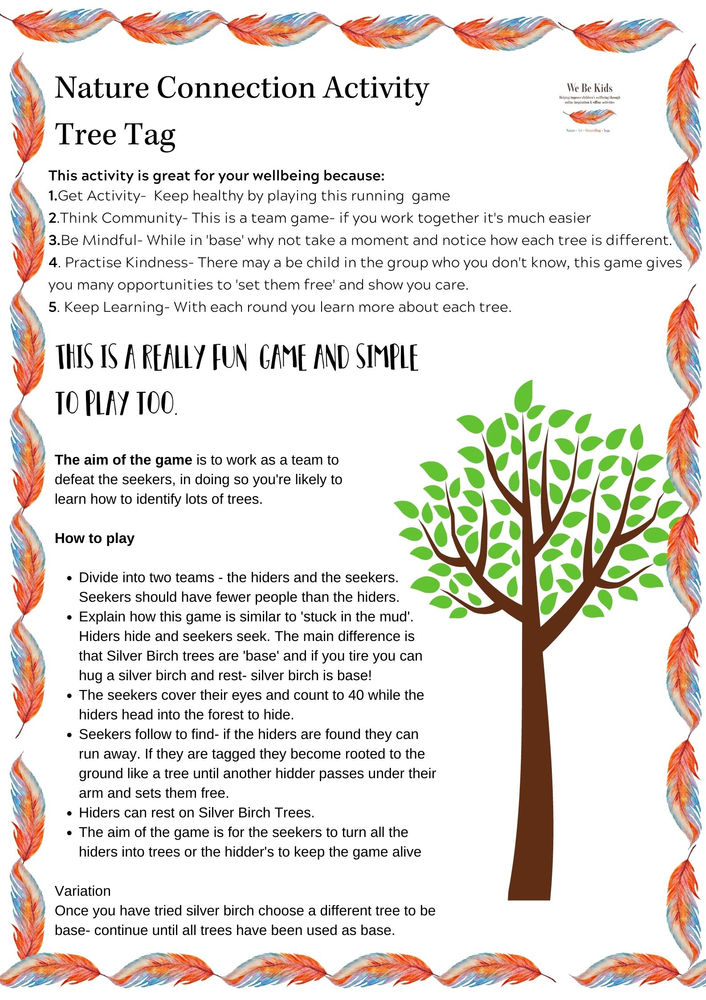 Nature Activity- Tree Tag a great game all year round! | We Be Kids